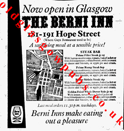 Berni Inn - Old Glasgow Pubs